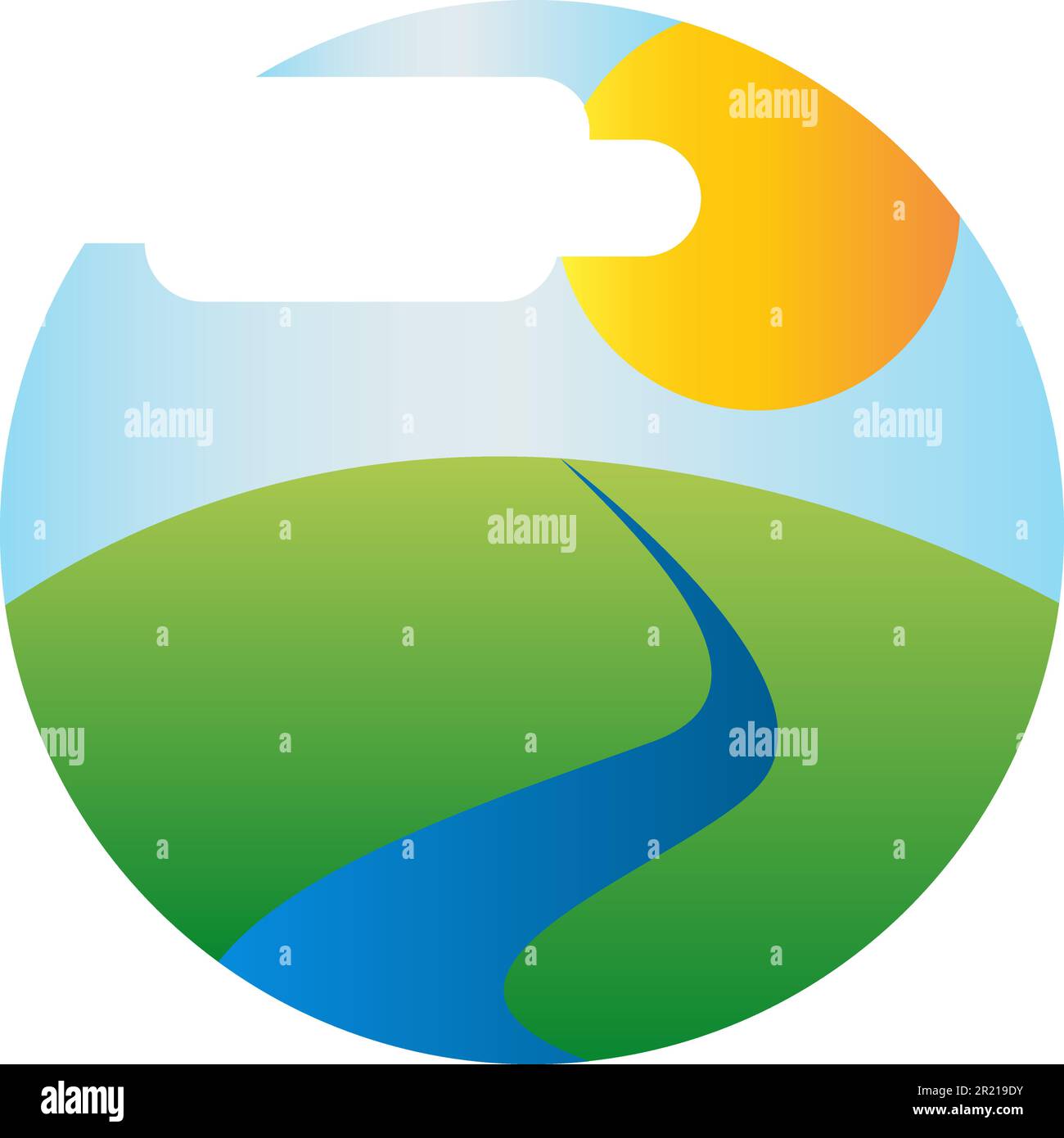 Valley cloudy Stock Vector Images - Alamy