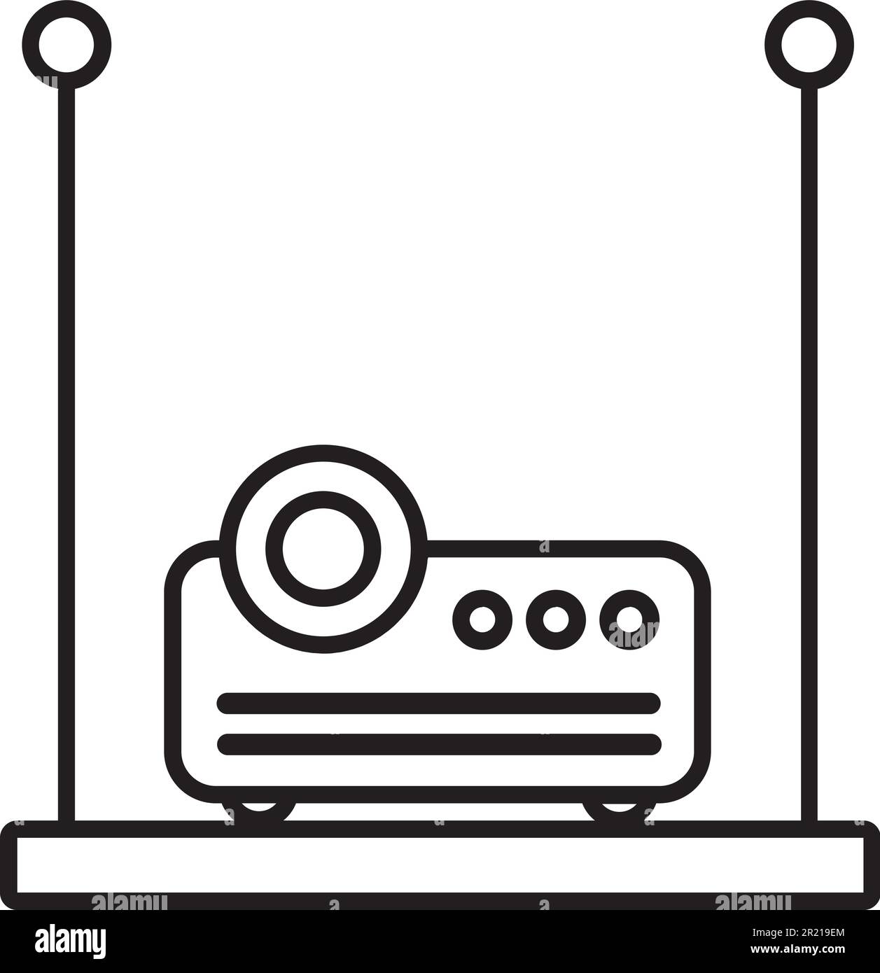 Projector device for presentation icon vector. Electronic gadget ...