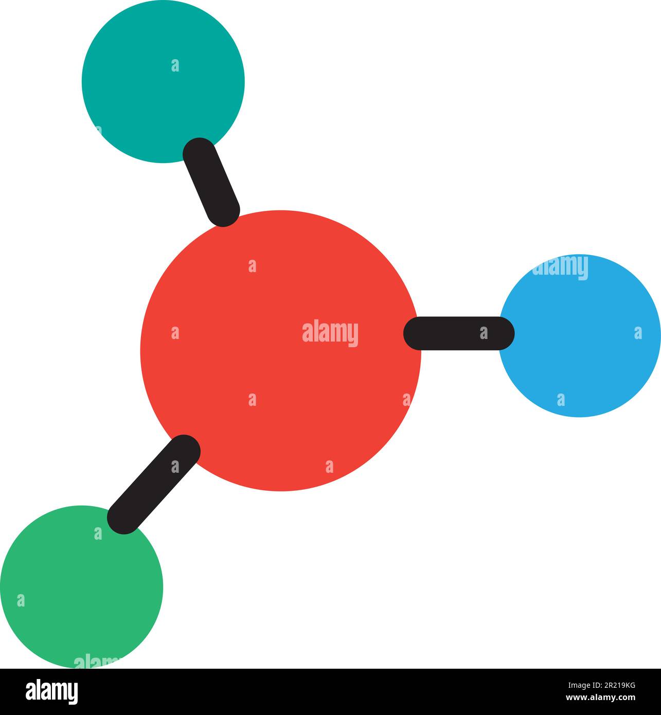 Molecular biology or chemical compound icon vector. Microbiology or biochemistry molecule atomic ...
