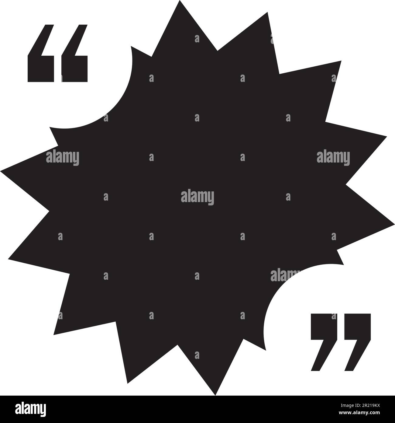 Quote blank speech citation star bubble for text vector. Quotation wise ...