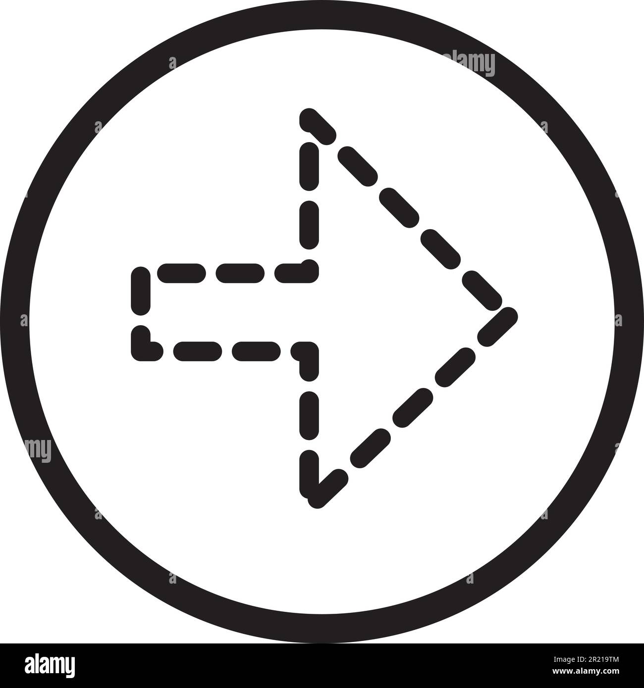 Arrow vector sign in circle Highway or speed track warning bend ...