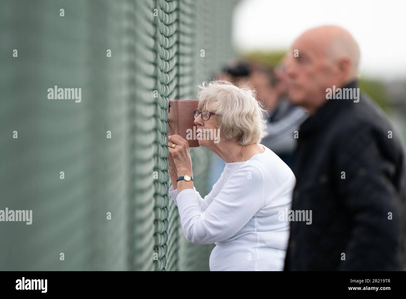 Peope watch from the perimeter fence as the UK's only airworthy ...
