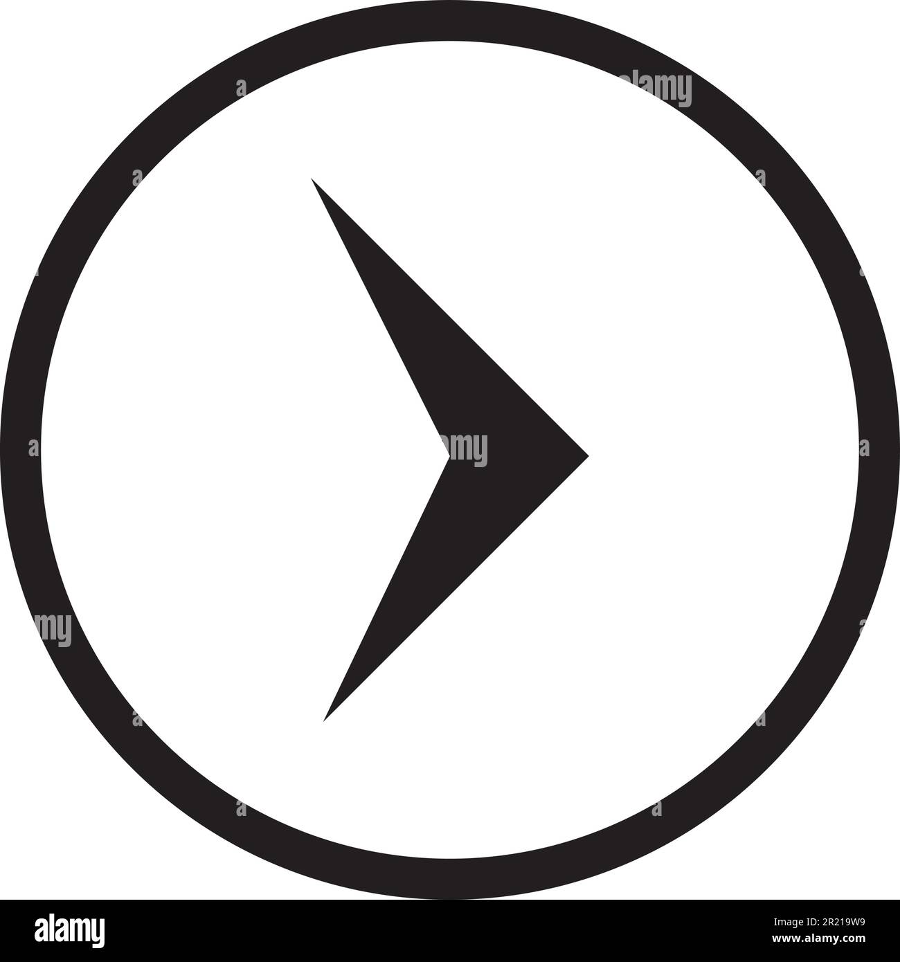 Arrow vector sign in circle Highway or speed track warning bend ...