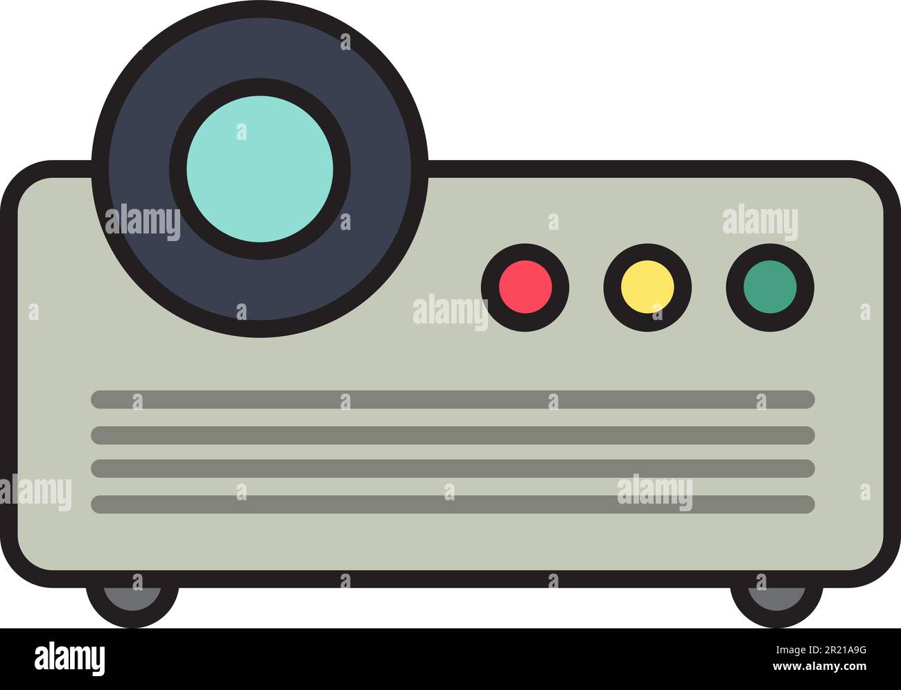 Projector device for presentation icon vector. Electronic gadget ...
