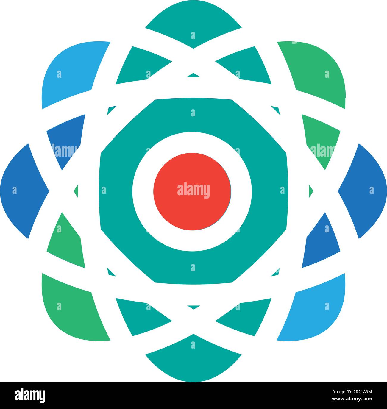 Cell core biology microscopic research icon vector. Natural organic ...