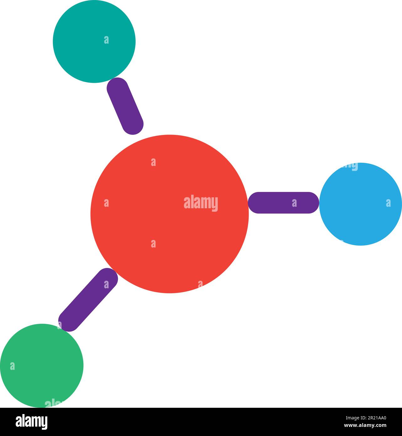 Molecular biology or chemical compound icon vector. Microbiology or ...