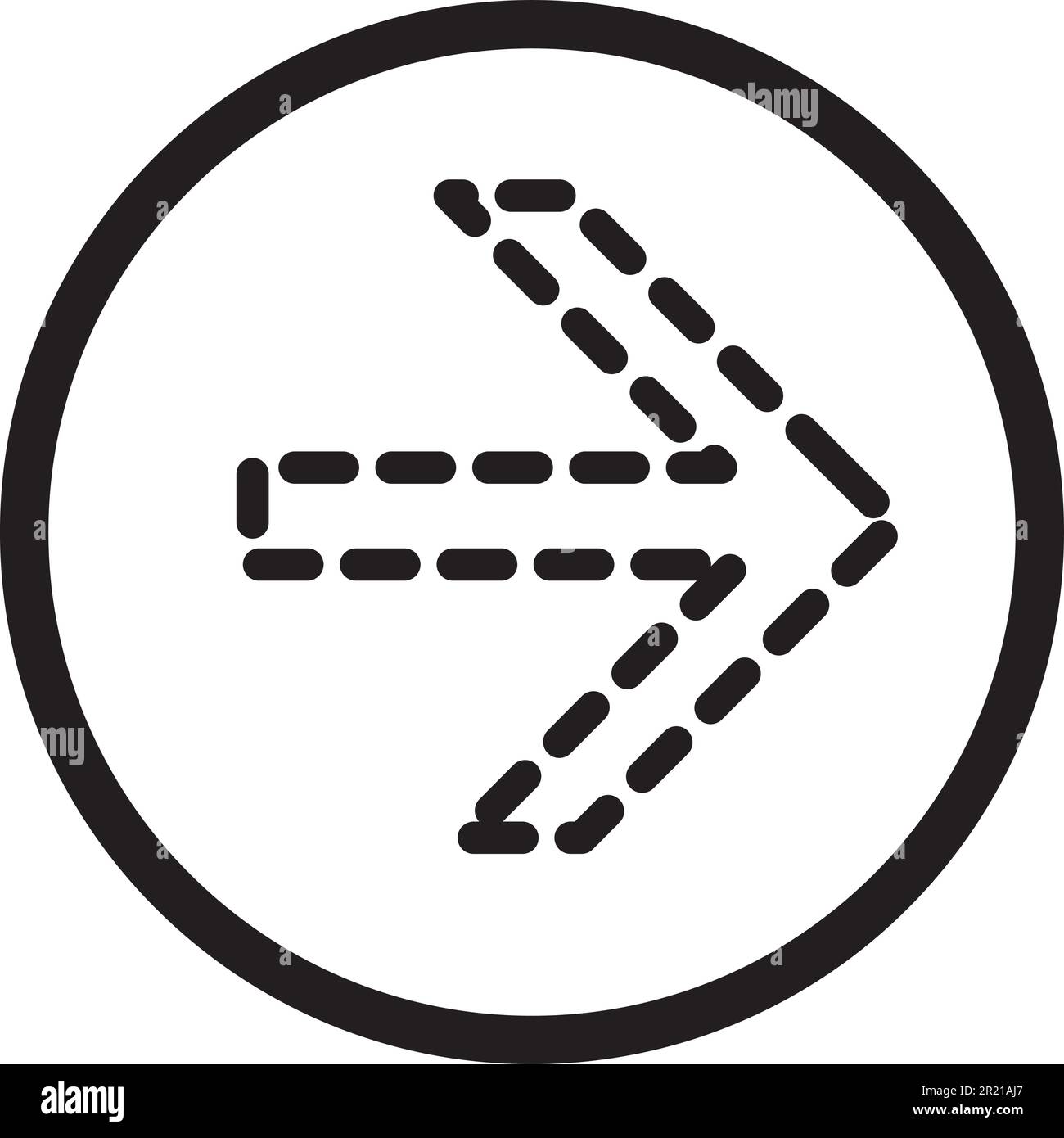 Arrow vector sign in circle Highway or speed track warning bend ...