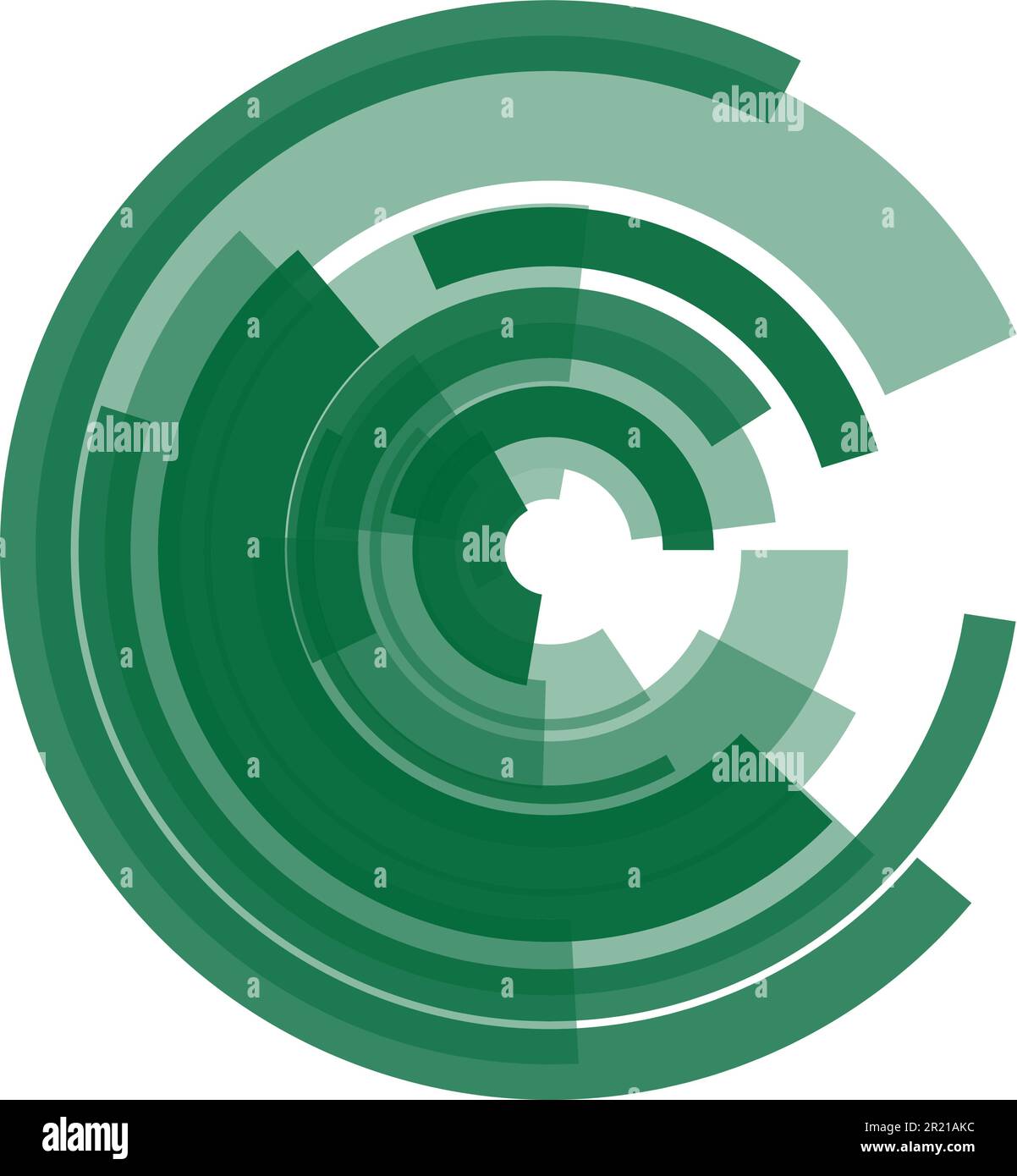 Technology digital circle design element vector. Computer tech display ...