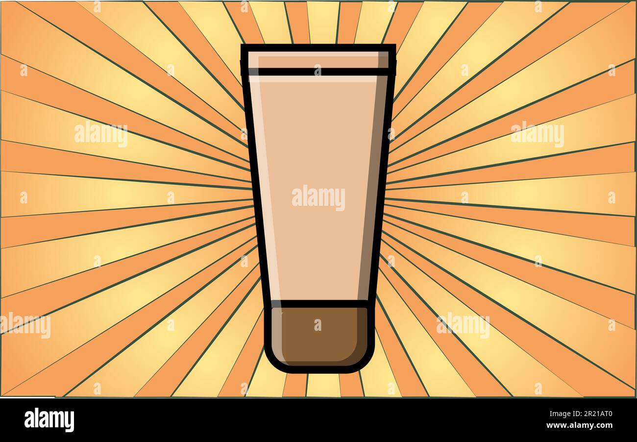 Beauty glamorous beige body foundation in a tube for makeup and beauty ...