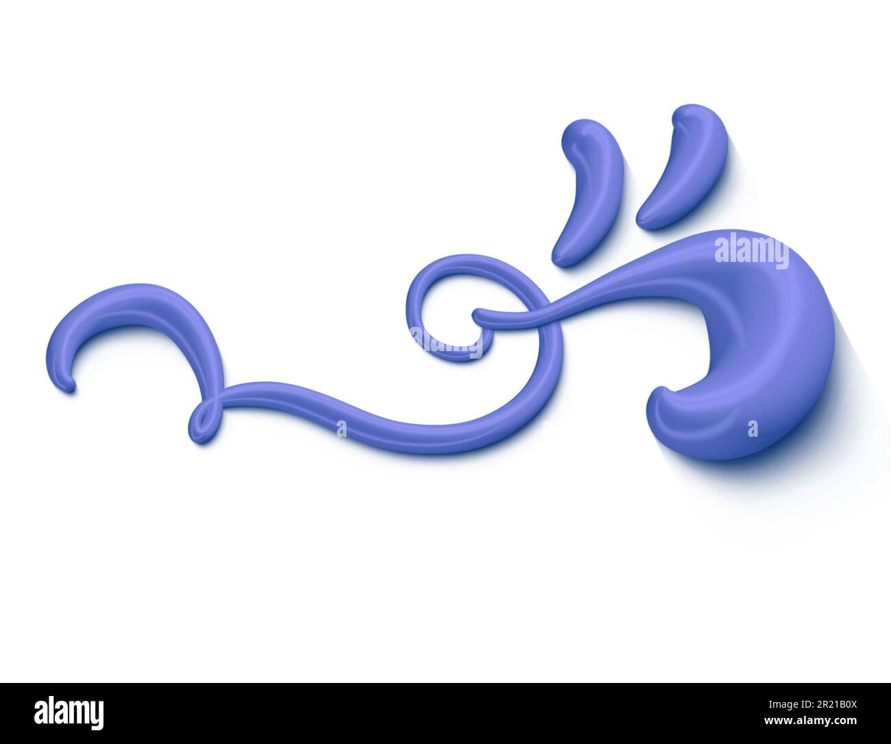 Blue Corner Swirl Design