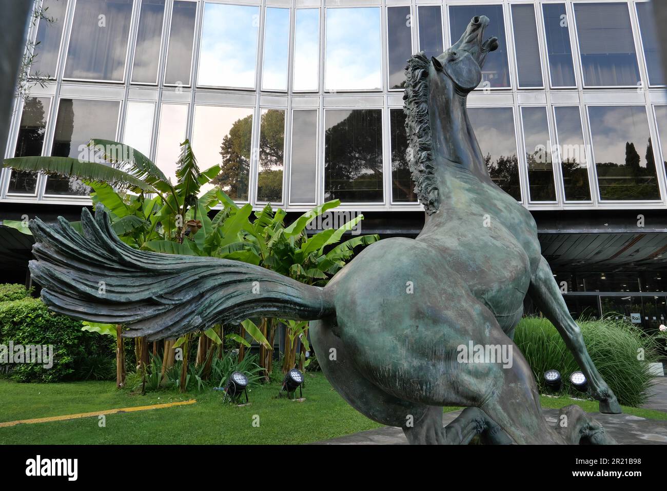 AN EXTERNAL VIEW OF THE RAI HEADQUARTERS IN MAZZINI STREET Stock Photo ...