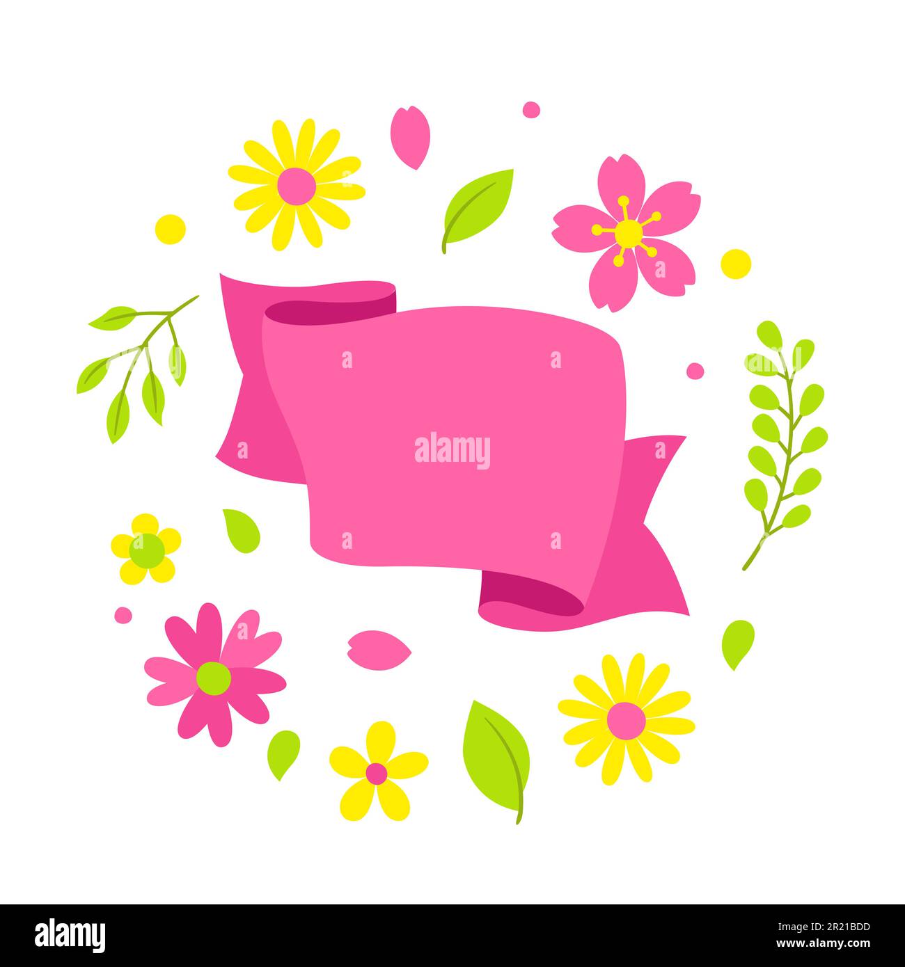 Background with spring flowers. Beautiful decorative natural plants ...