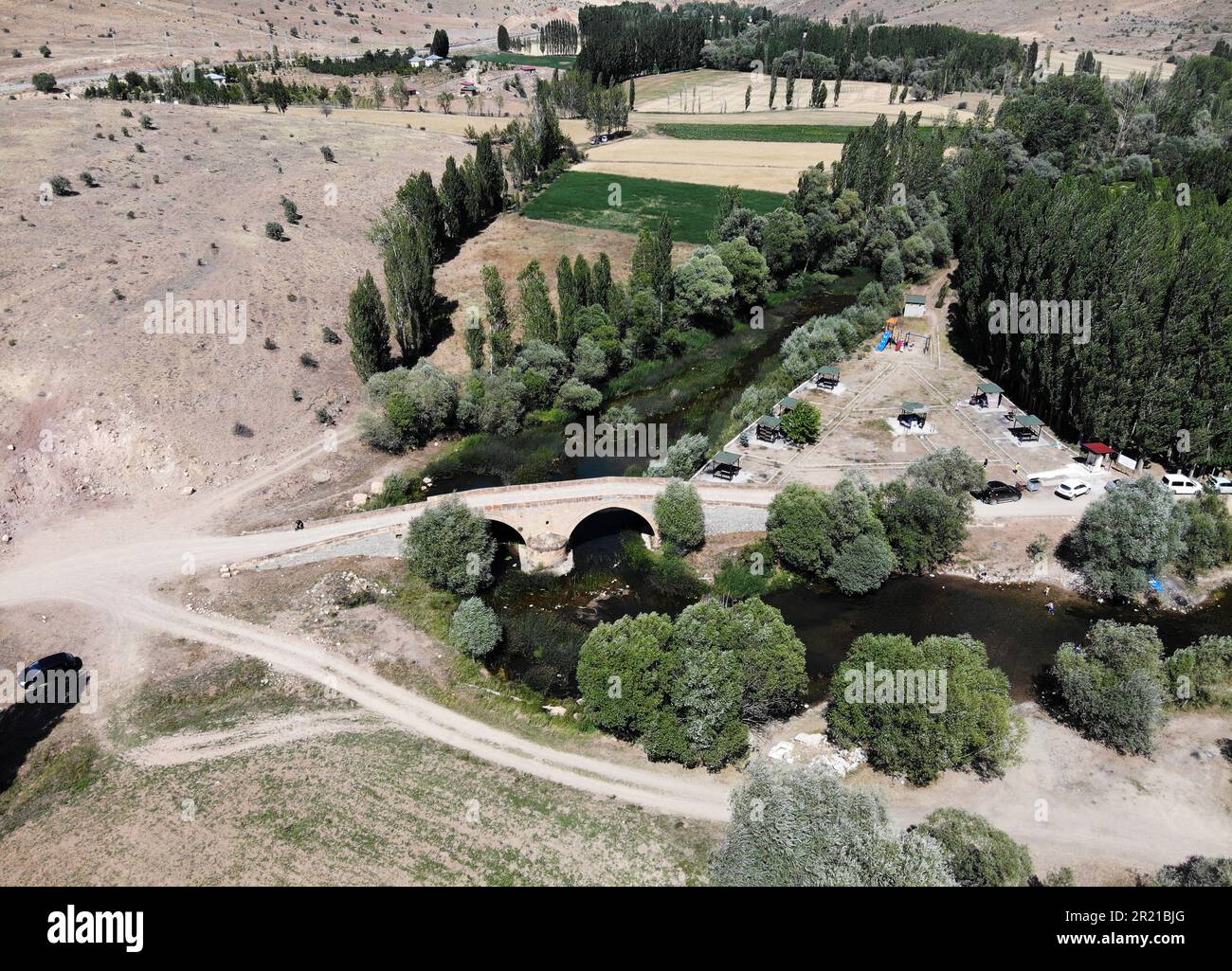 Korgan Bridge, located in Bayburt, Turkey, was built during the Seljuk ...