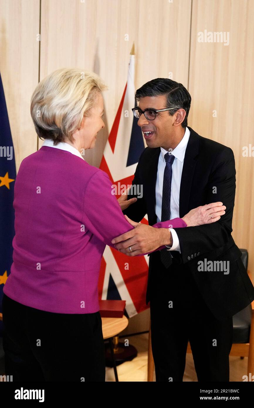 Prime Minister Rishi Sunak greets European Commission President Ursula ...