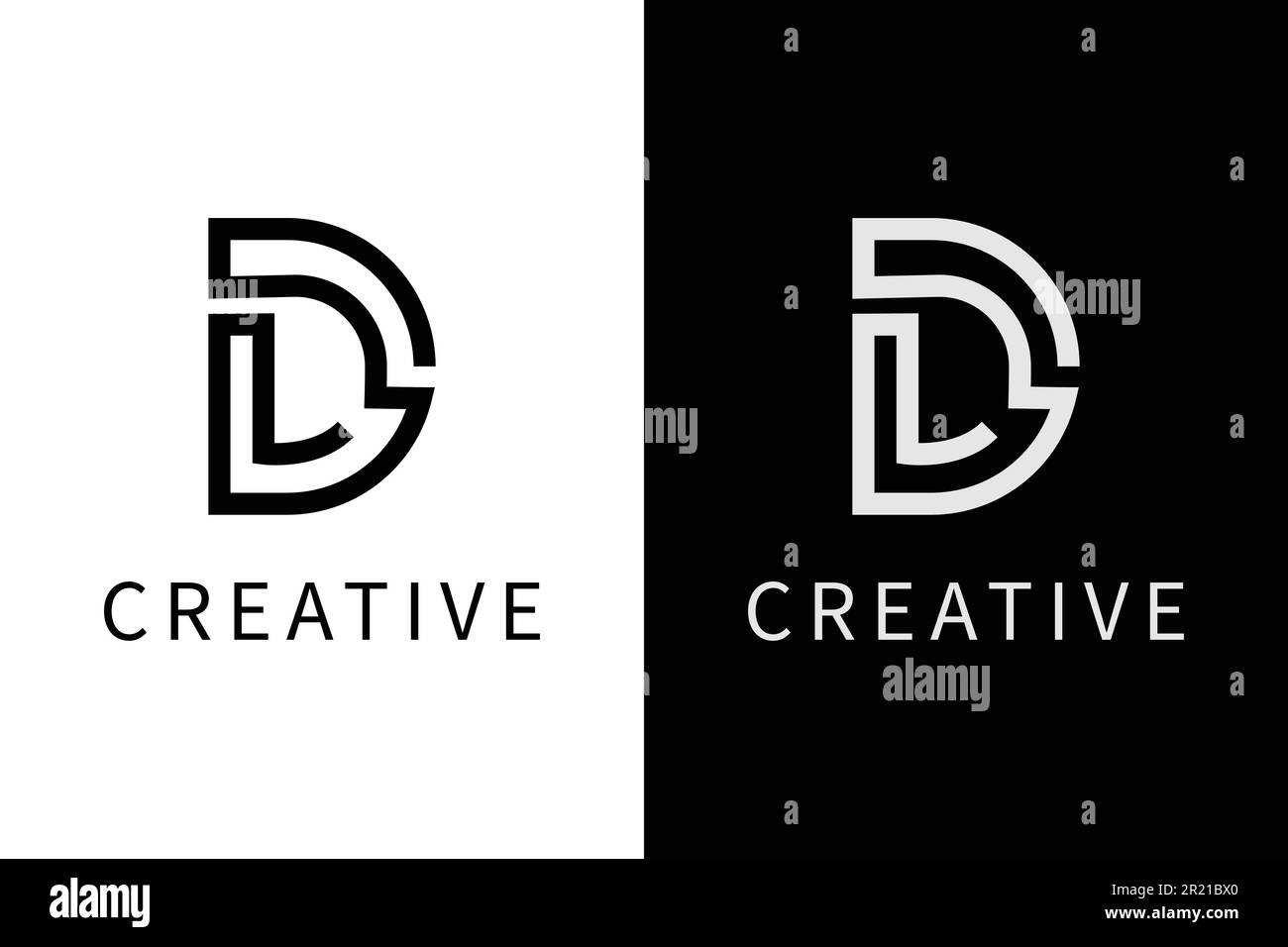 Letters abstract logo DL, LD, D, L. monogram logo concept. simple ...