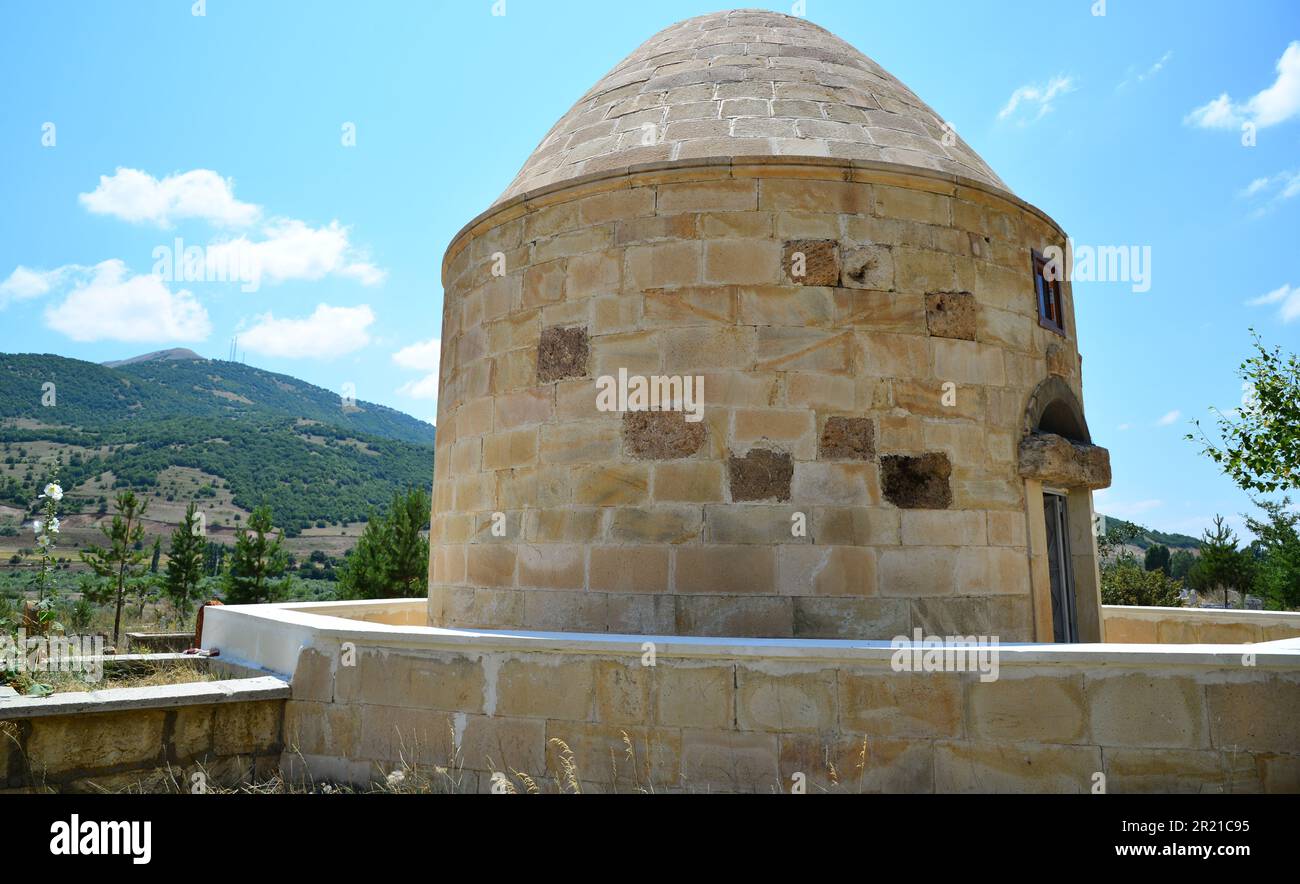 Dede Korkut Tomb, located in Bayburt, Turkey, was built for Dede Korkut ...