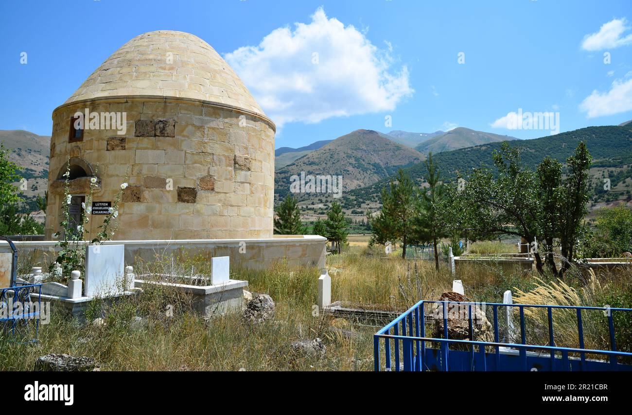 Dede Korkut Tomb, located in Bayburt, Turkey, was built for Dede Korkut ...