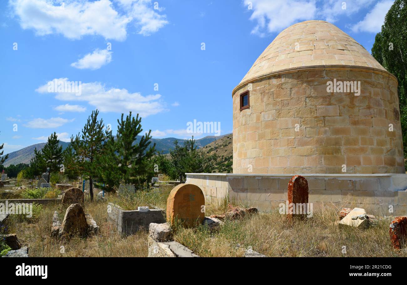 Dede Korkut Tomb, located in Bayburt, Turkey, was built for Dede Korkut ...
