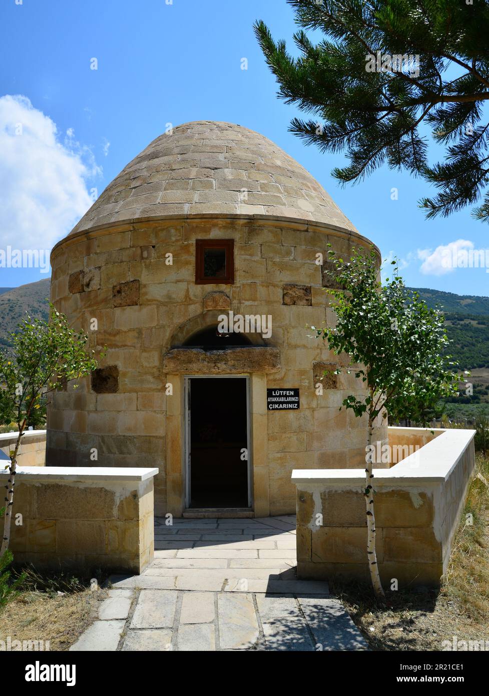 Dede Korkut Tomb, located in Bayburt, Turkey, was built for Dede Korkut ...
