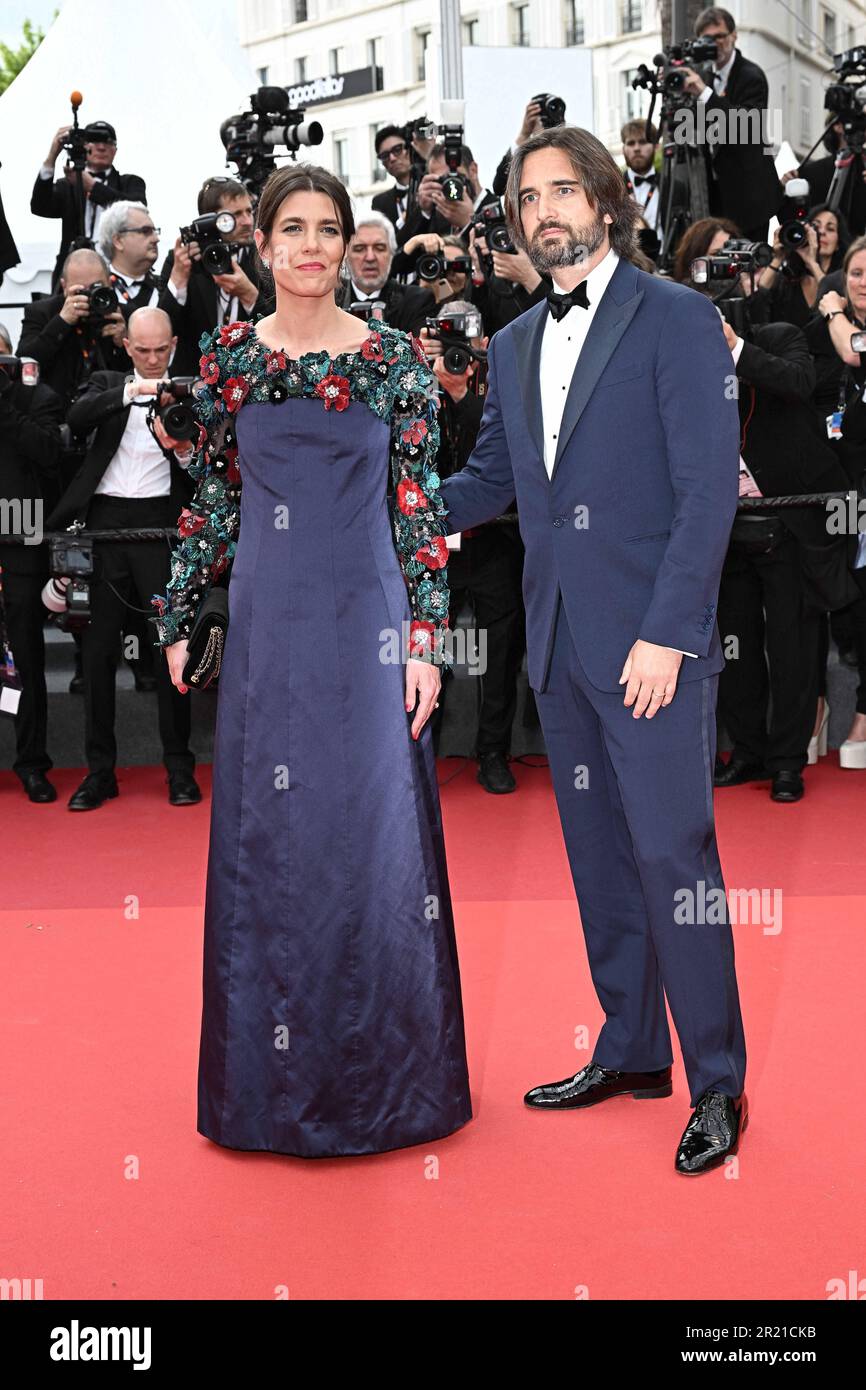 Cannes, France. 16th May, 2023. Charlotte Casiraghi and Dimitri Rassam ...