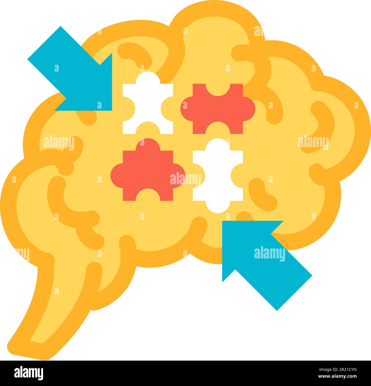 Function introspection of human brain icon vector. Examination of own ...