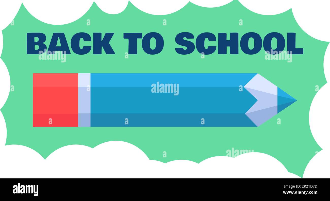 Back to school for learning subject lesson vector. Pencil stationery ...