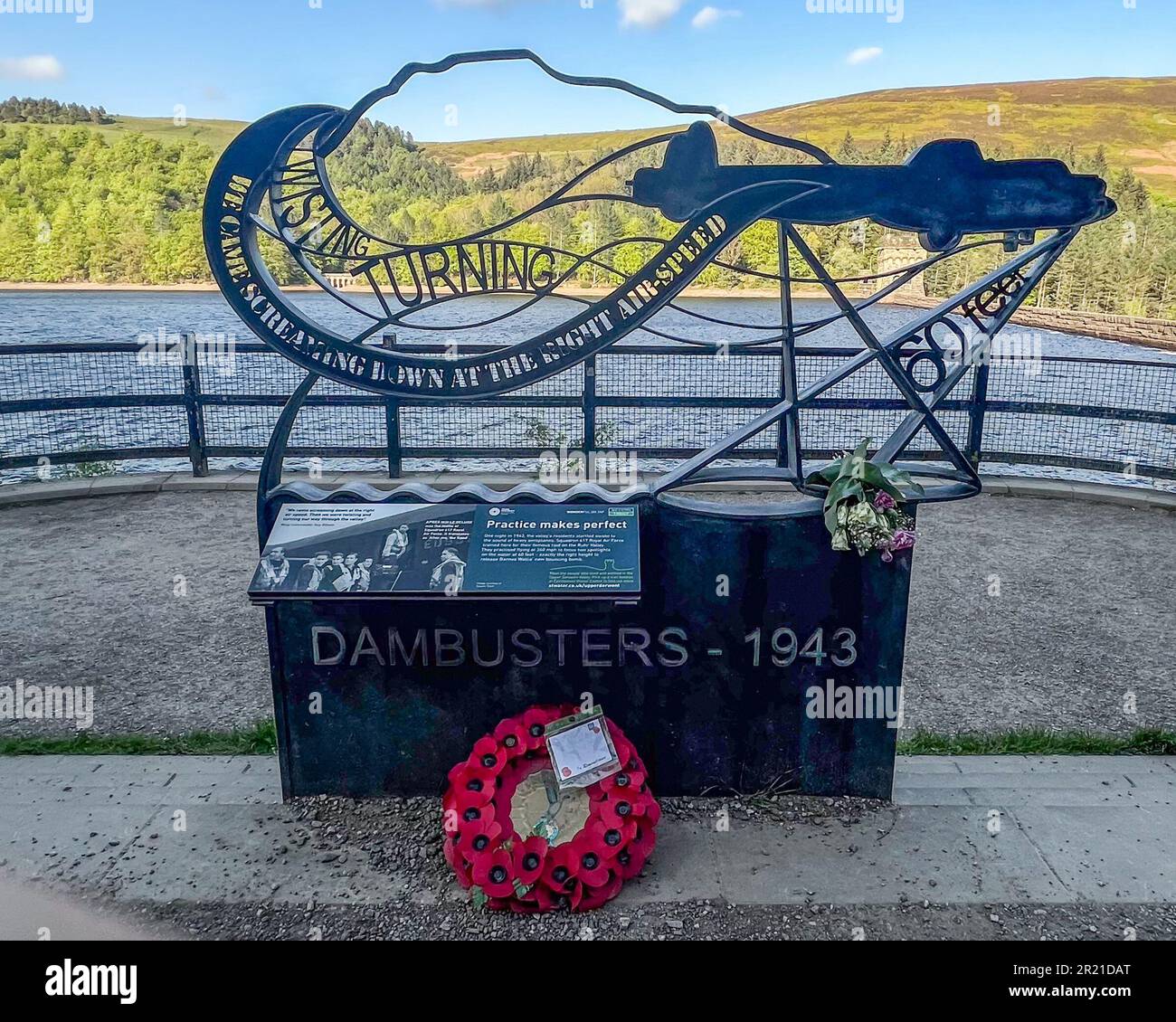 The Dambusters memorial at Derwent Dam on the Dambusters 80th ...
