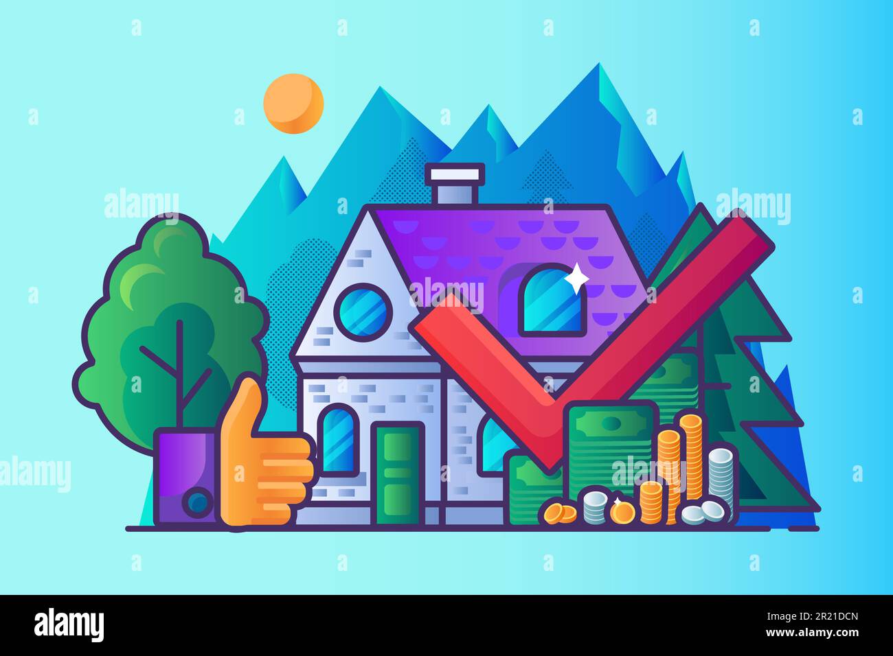 Profitable real estate business vector cartoon infographics. Investment ...