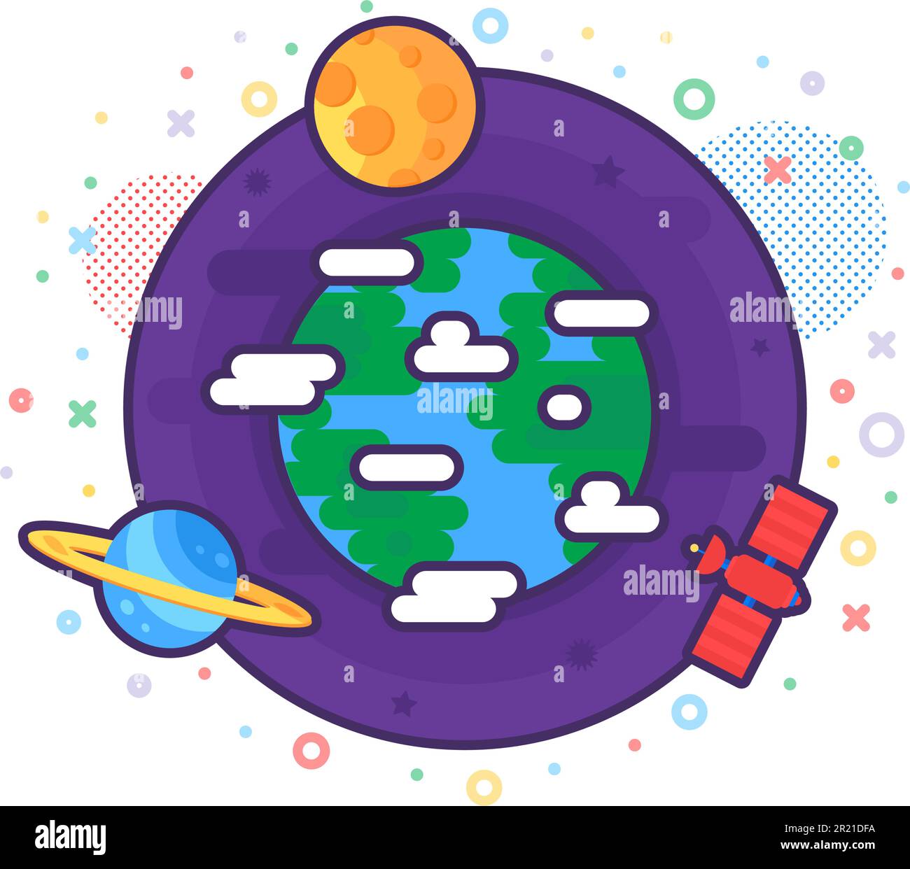 Natural science researching planet icon vector. Environment and ecology ...