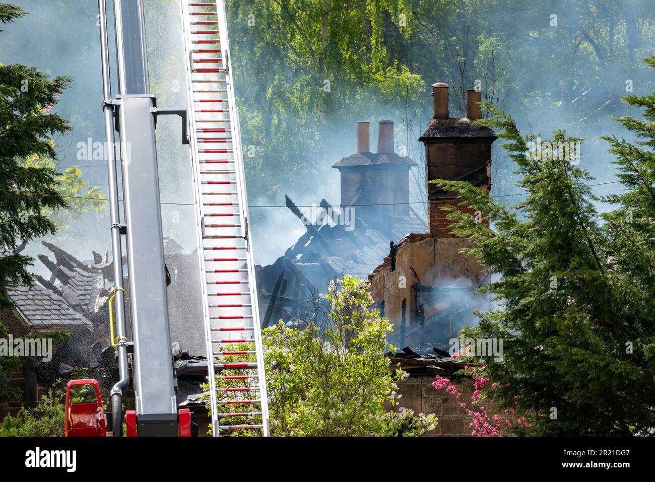15 May 2023. Station House,Orton,Moray,Scotland. This show the SFRS ...