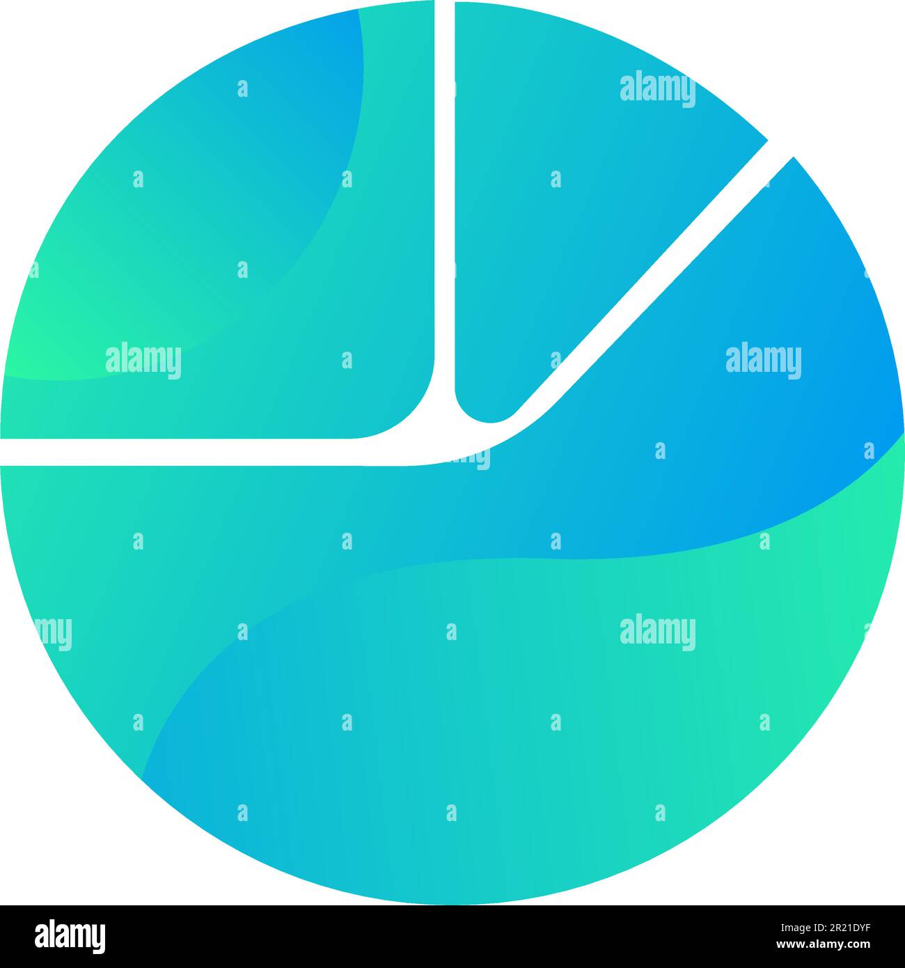 Pie chart for report or presentation icon vector. Circle diagram for ...