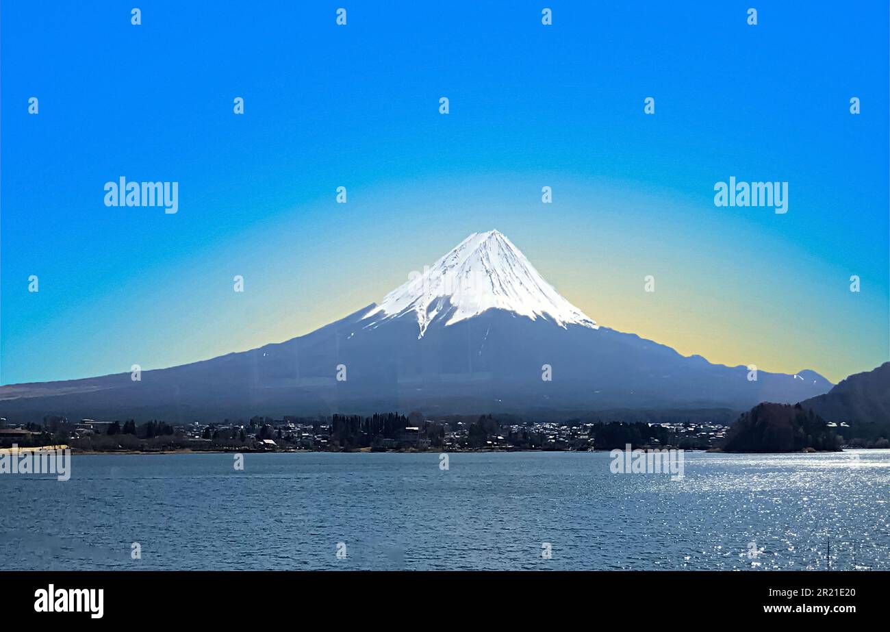 scenic view of Mount Fuji in Japan Stock Photo - Alamy