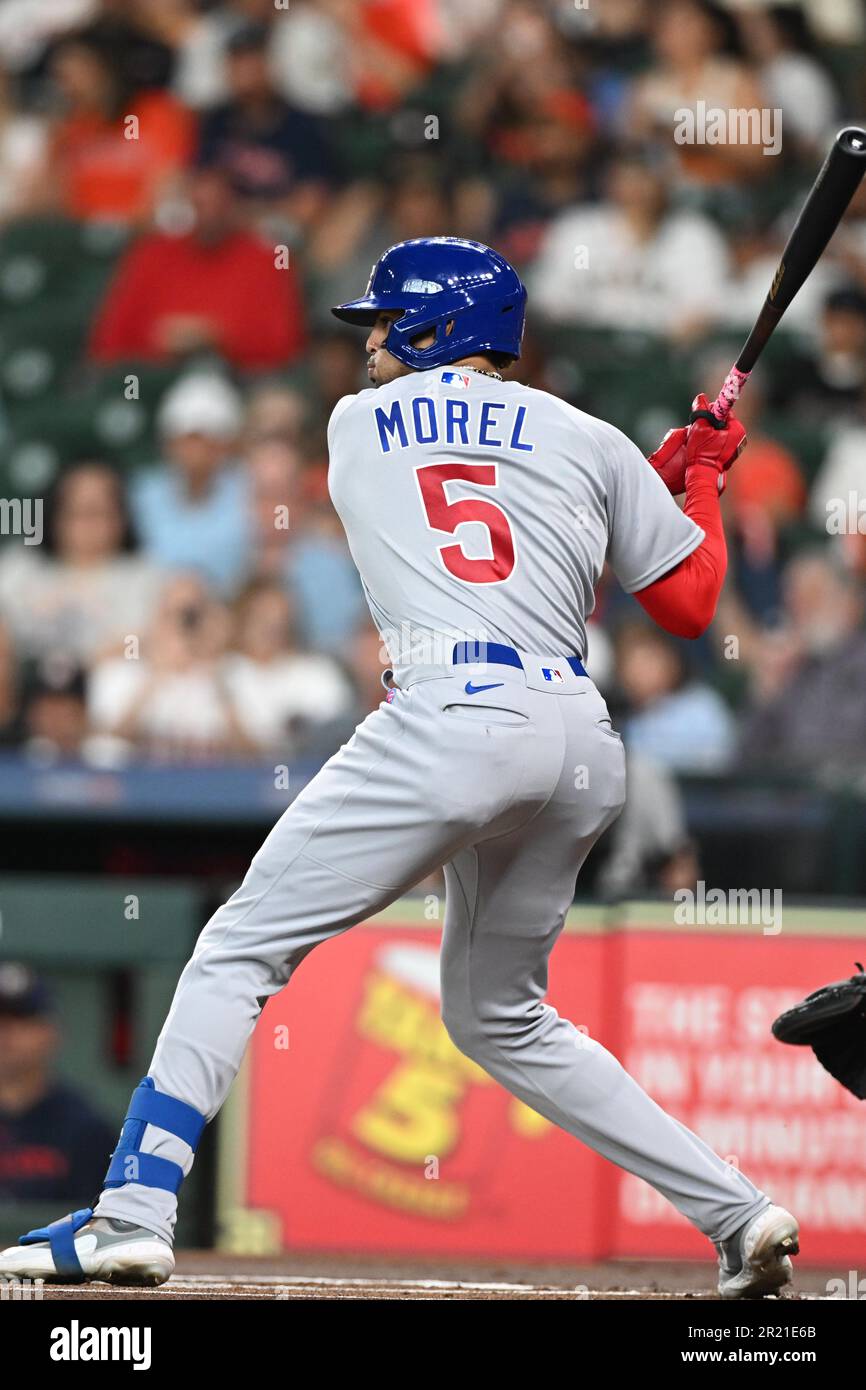 Chicago Cubs center fielder Christopher Morel (5) during the MLB game ...