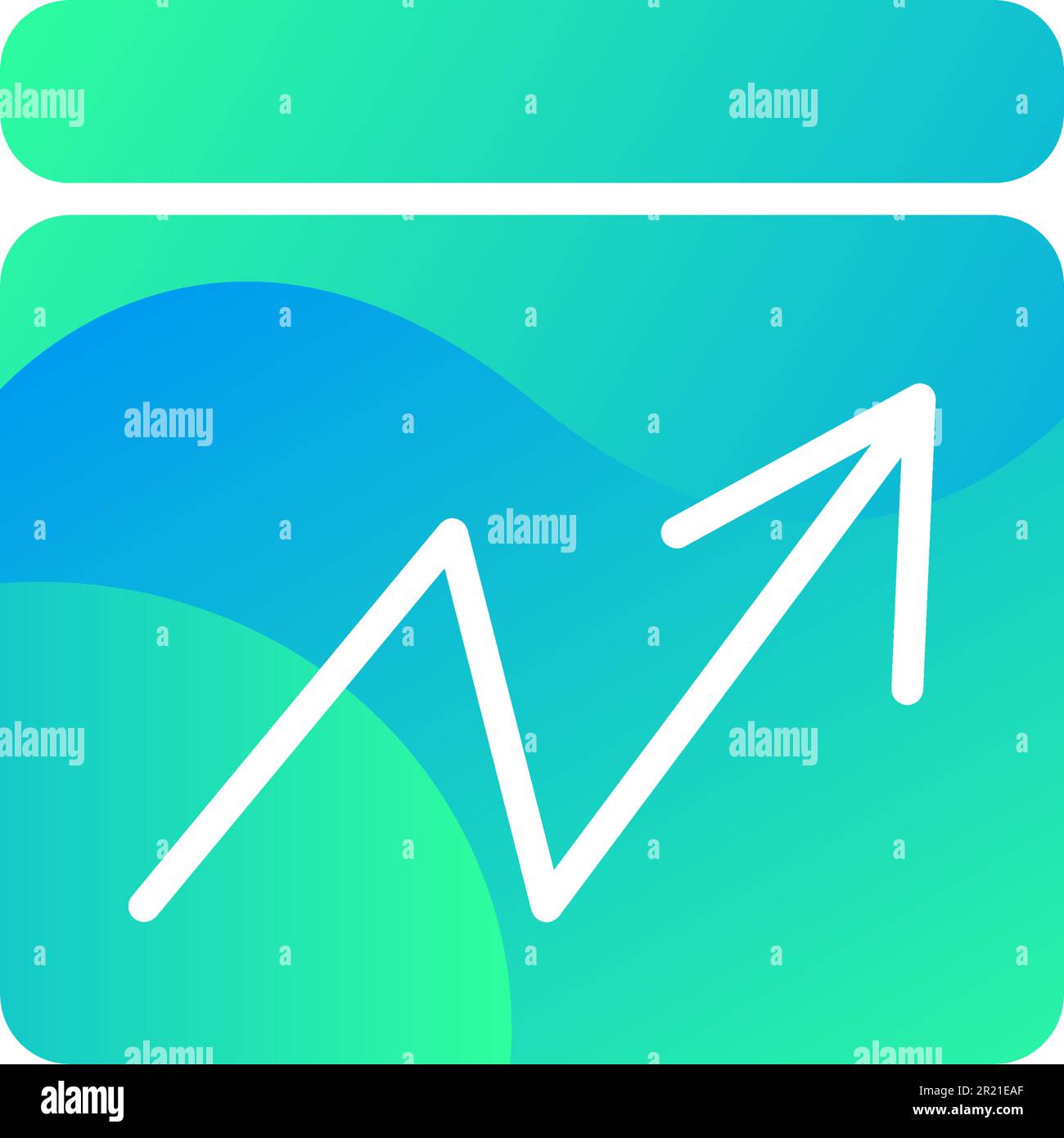 Line chart market progress information icon vector. Financial economy ...