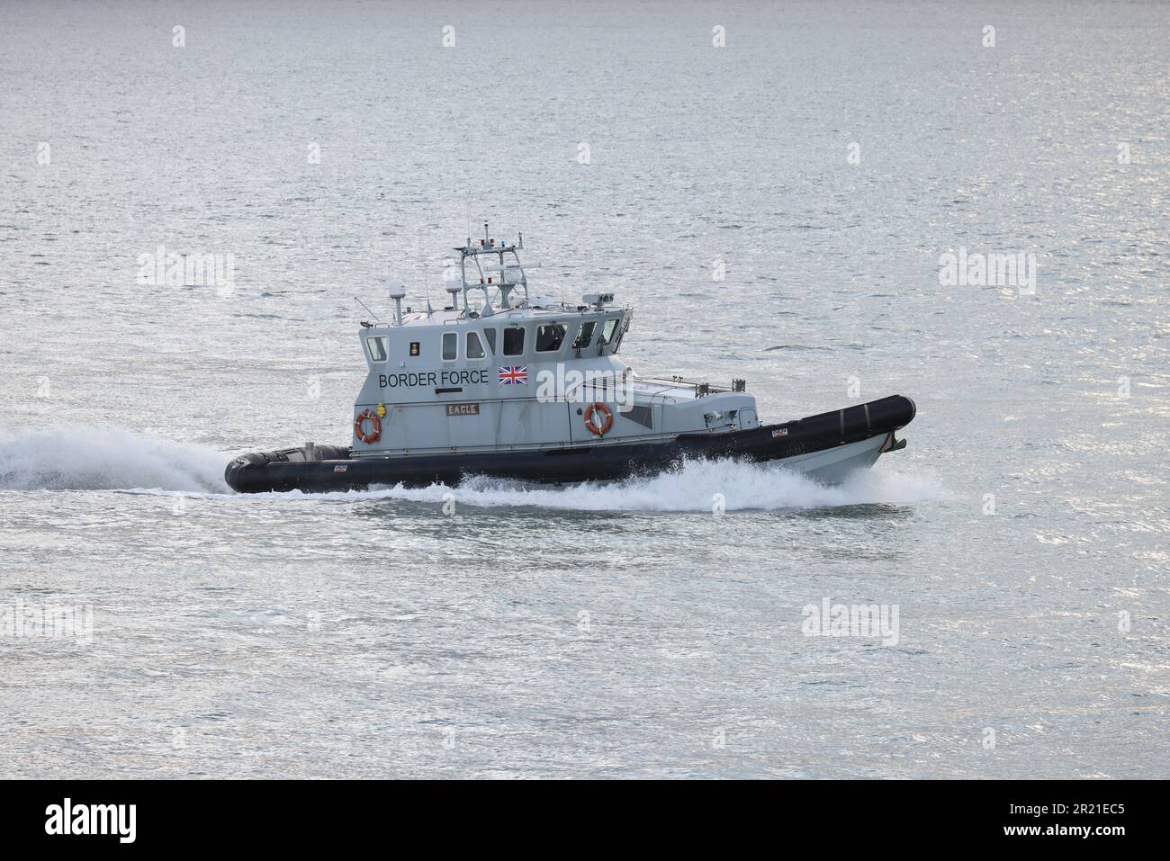 The UK Border Force coastal patrol vessel HMC EAGLE Stock Photo - Alamy