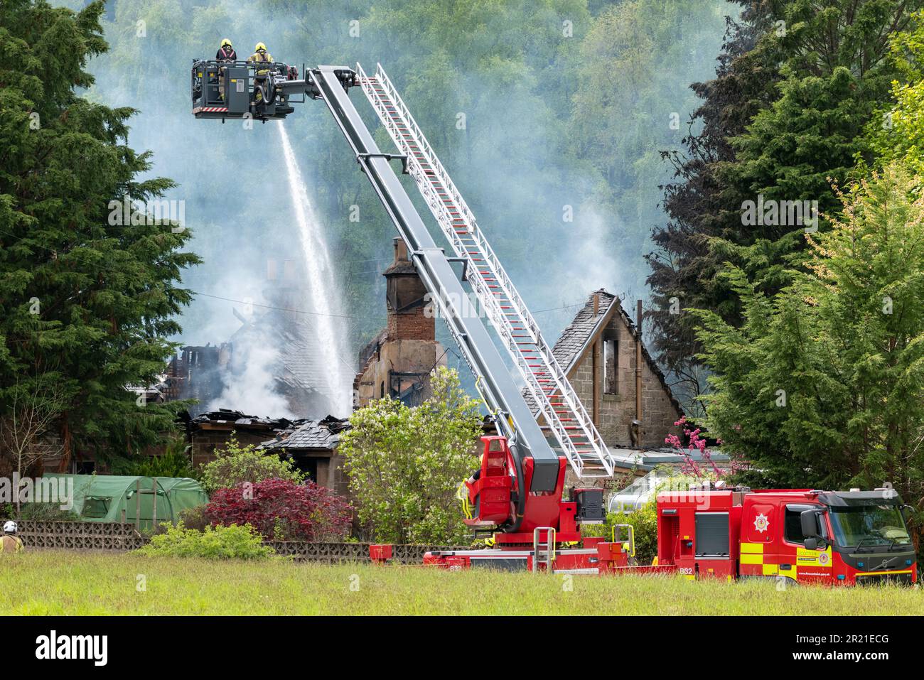 15 May 2023. Station House,Orton,Moray,Scotland. This show the SFRS ...