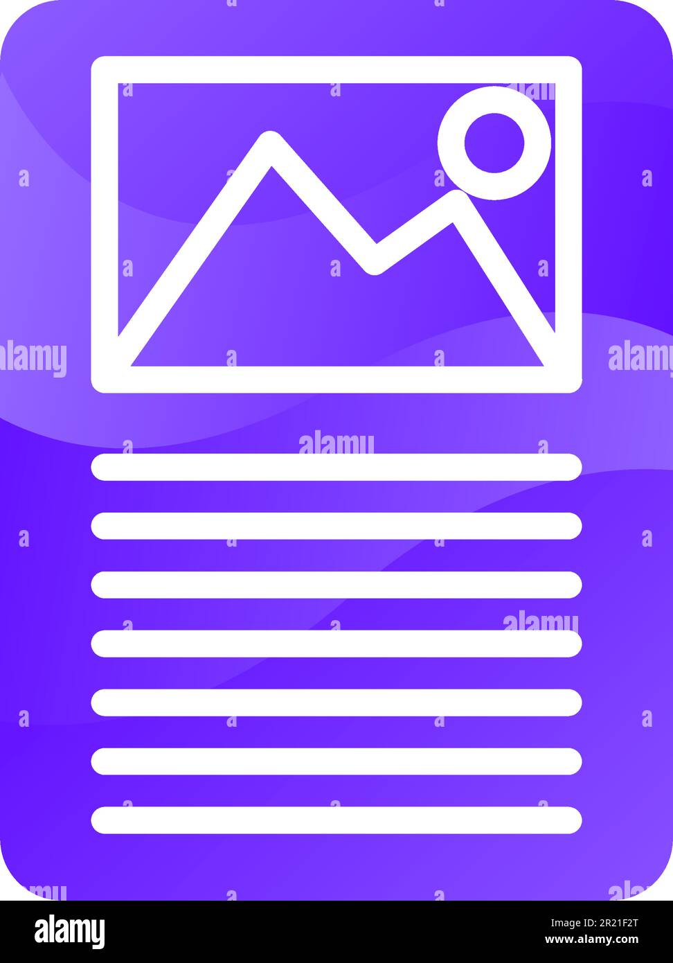 Document with image for presentation icon vector. Reading information ...