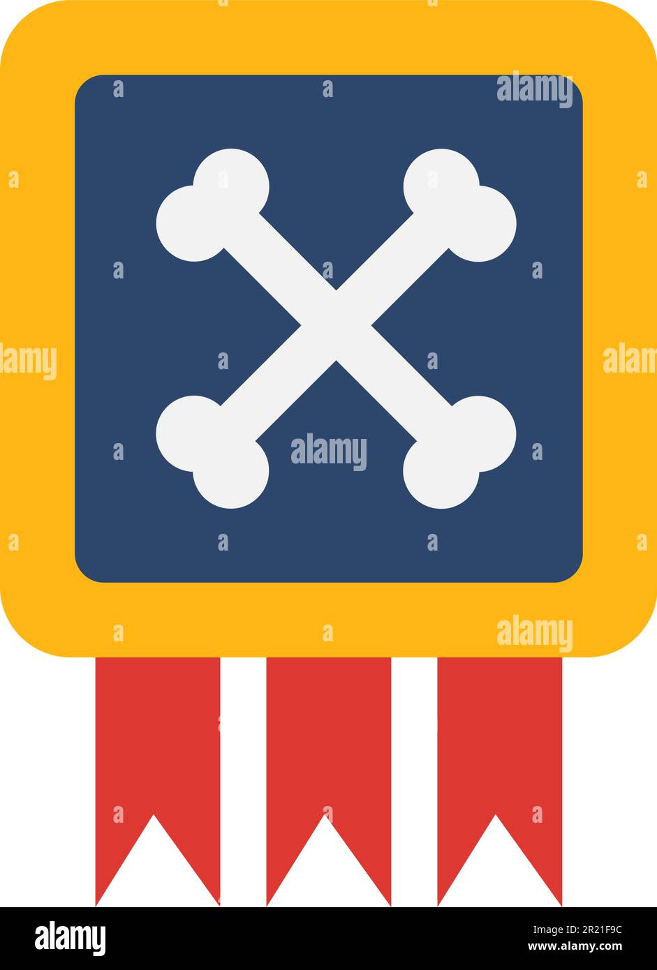 Bone on competition reward badge sticker vector. Dog domestic pet food ...