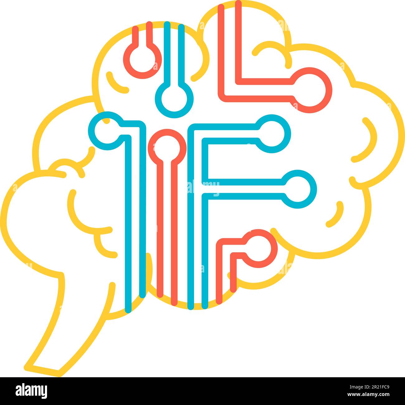 Function intelligence of human brain icon vector. Intellect think and ...