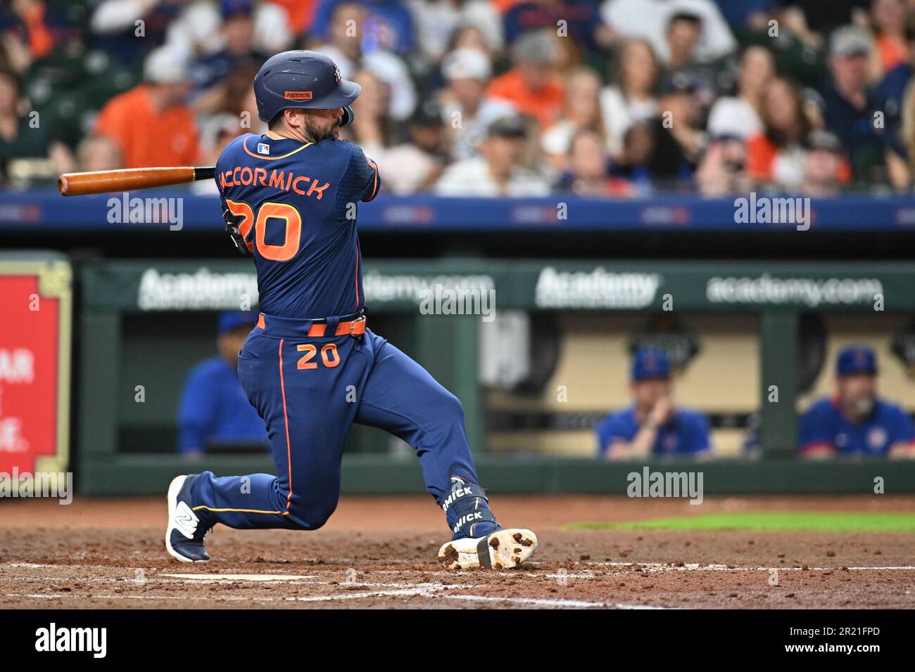 Houston Astros center fielder Chas McCormick (20) bats in the bottom of the fourth inning during ...