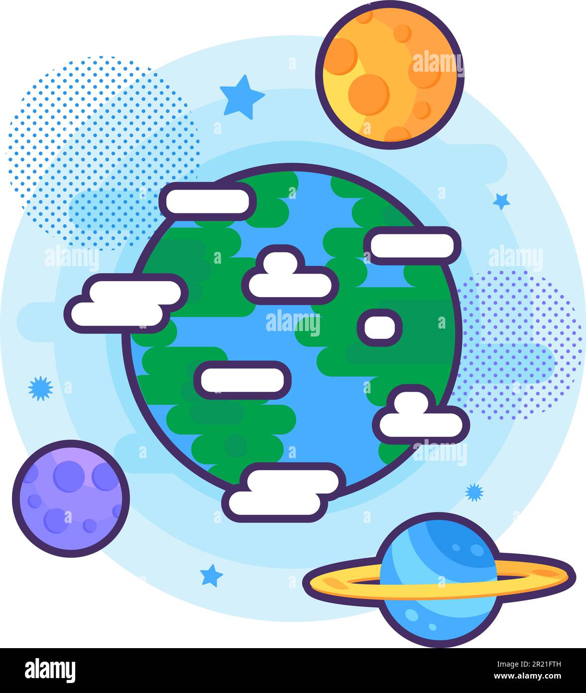 Natural science researching planet icon vector. Environment and ecology ...