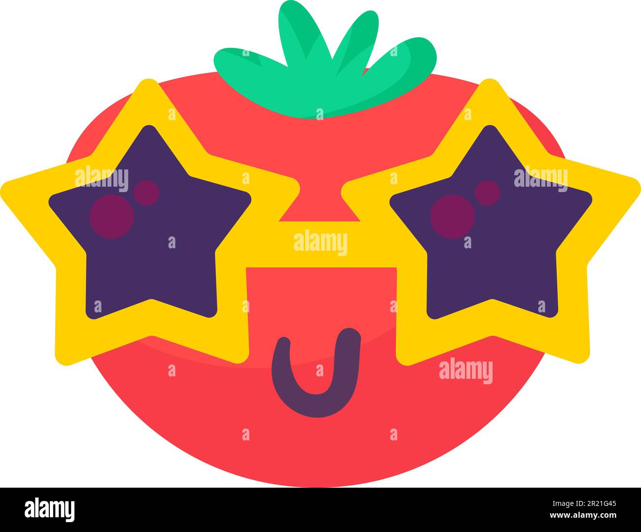 Tomato vegetable food emoji happy emotion vector. Smiling face in ...