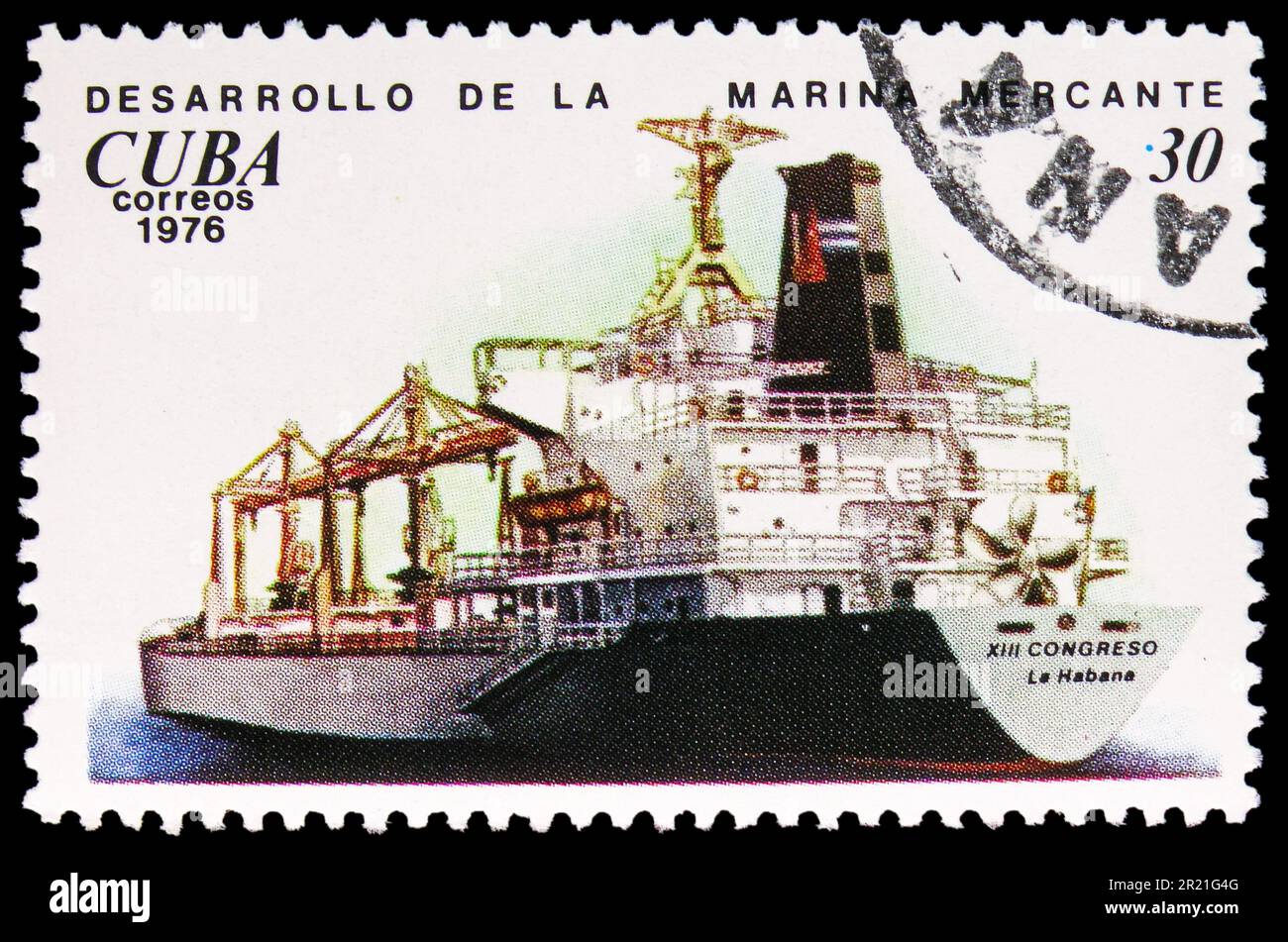 MOSCOW, RUSSIA - APRIL 08, 2023: Postage stamp printed in Cuba shows ...