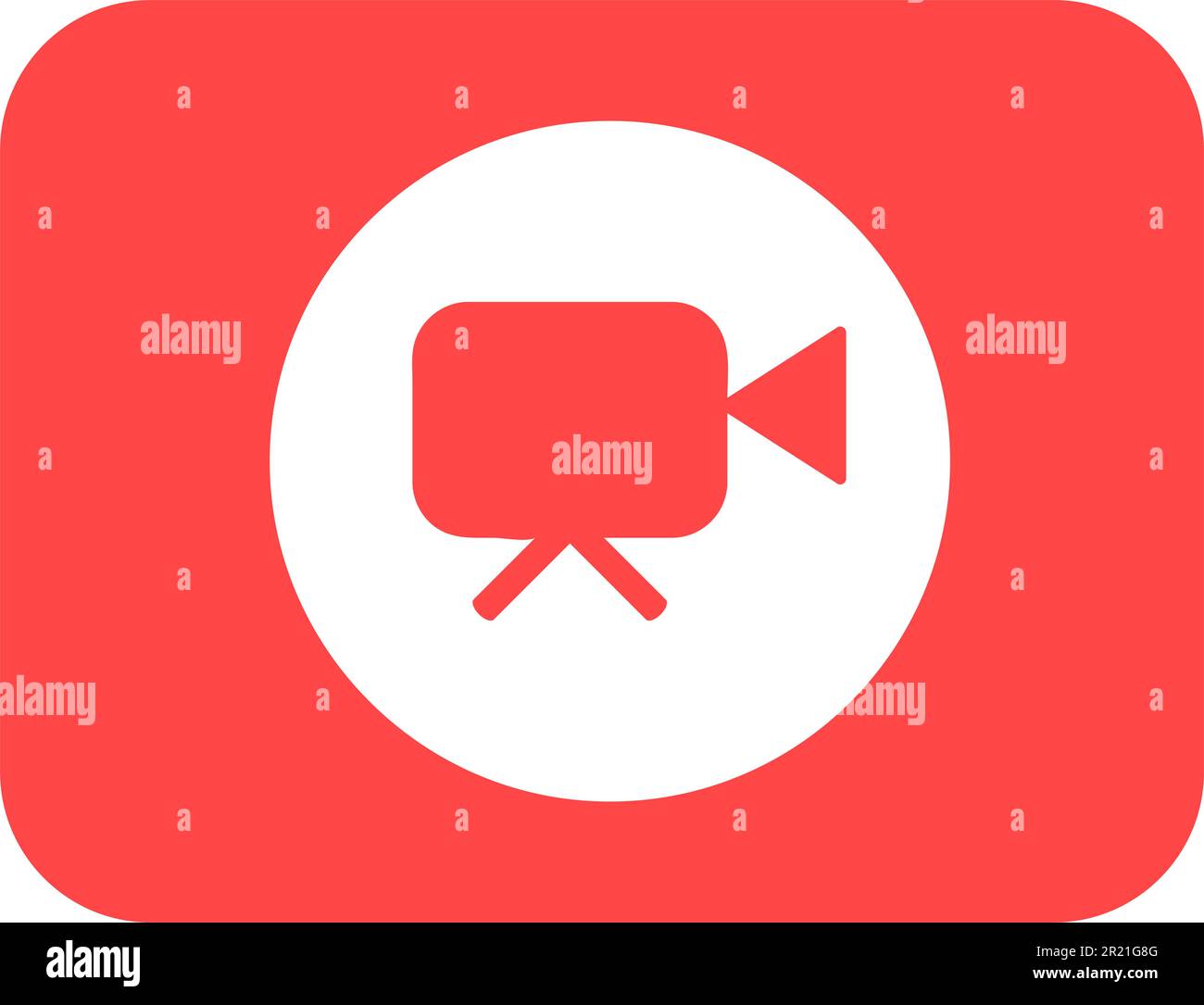 Video camera silhouette square icon. Movie recording button. Digital camcorder badge. Filming ...