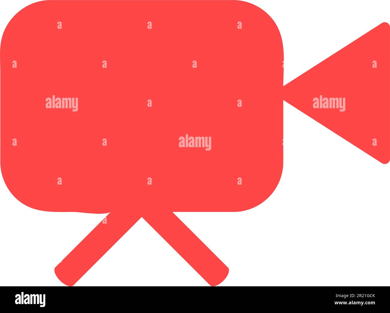 Video camera silhouette square icon. Movie recording button. Digital ...