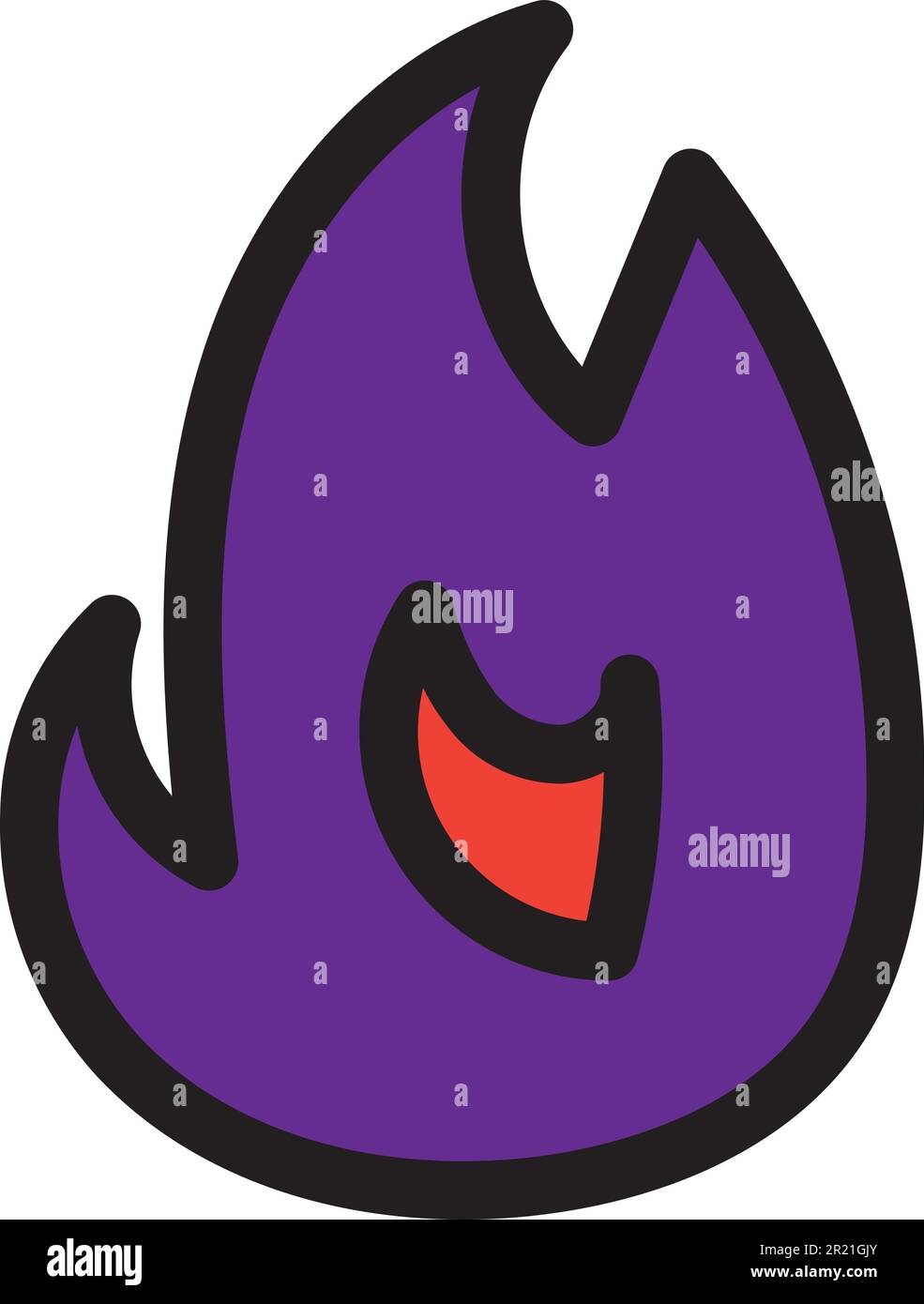 Burning flame for make lab experiment icon vector. Burn fire for ...