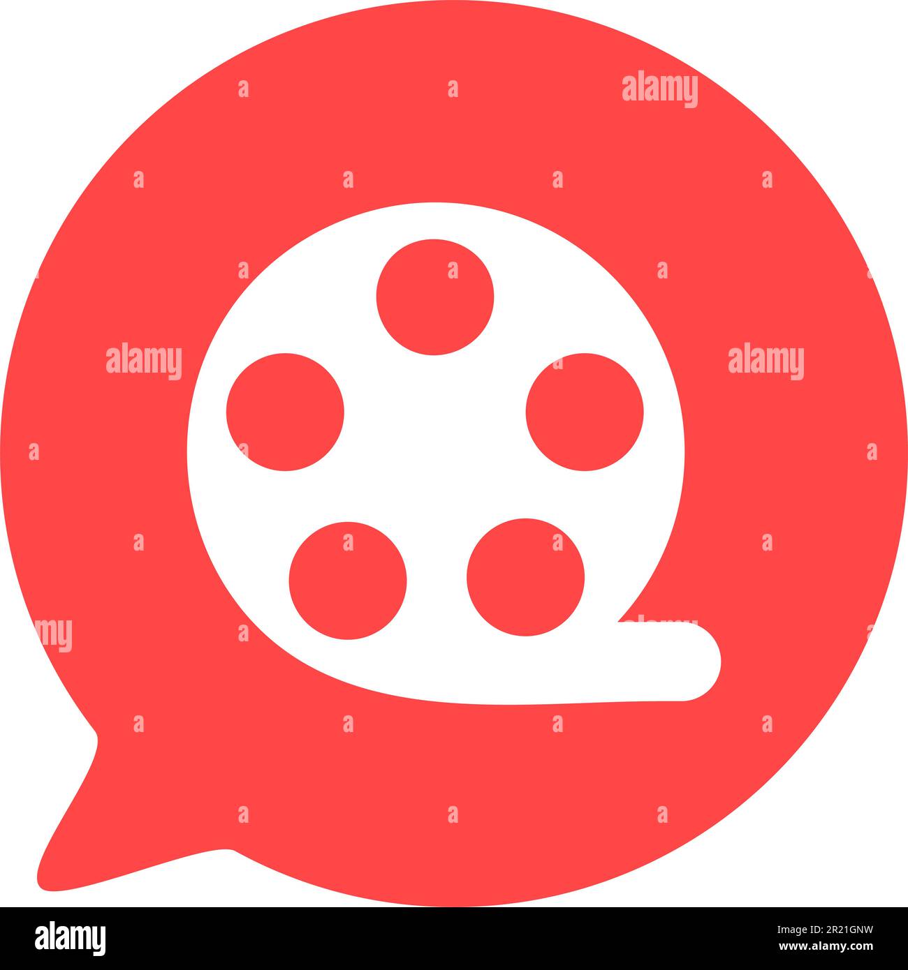 Retro filmstrip color icon. Media film studio logo. Cinematography reel ...