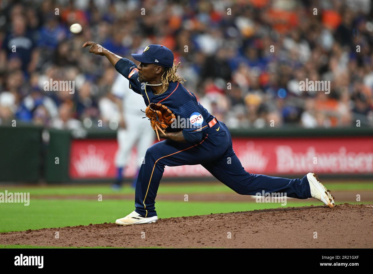 Houston Astros relief pitcher Rafael Montero (47) in the top of the ...