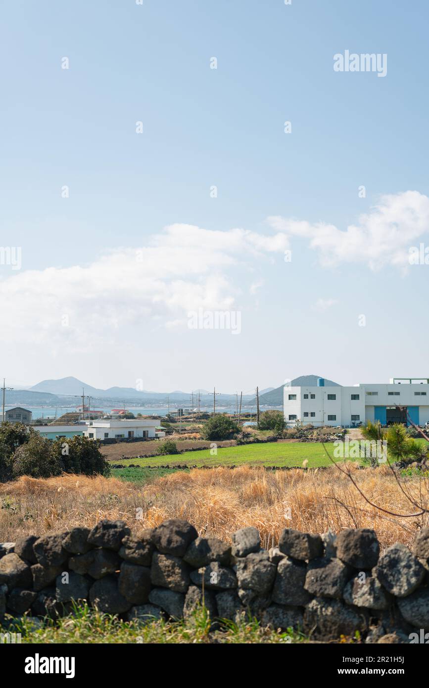 Udo island olle trail, seaside country village in Jeju island, Korea ...