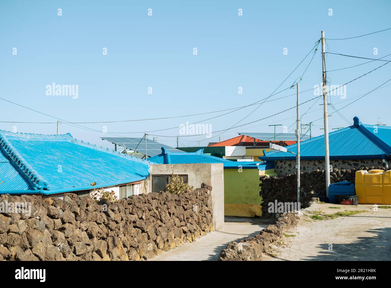 Udo island colorful house in Jeju island, Korea Stock Photo - Alamy
